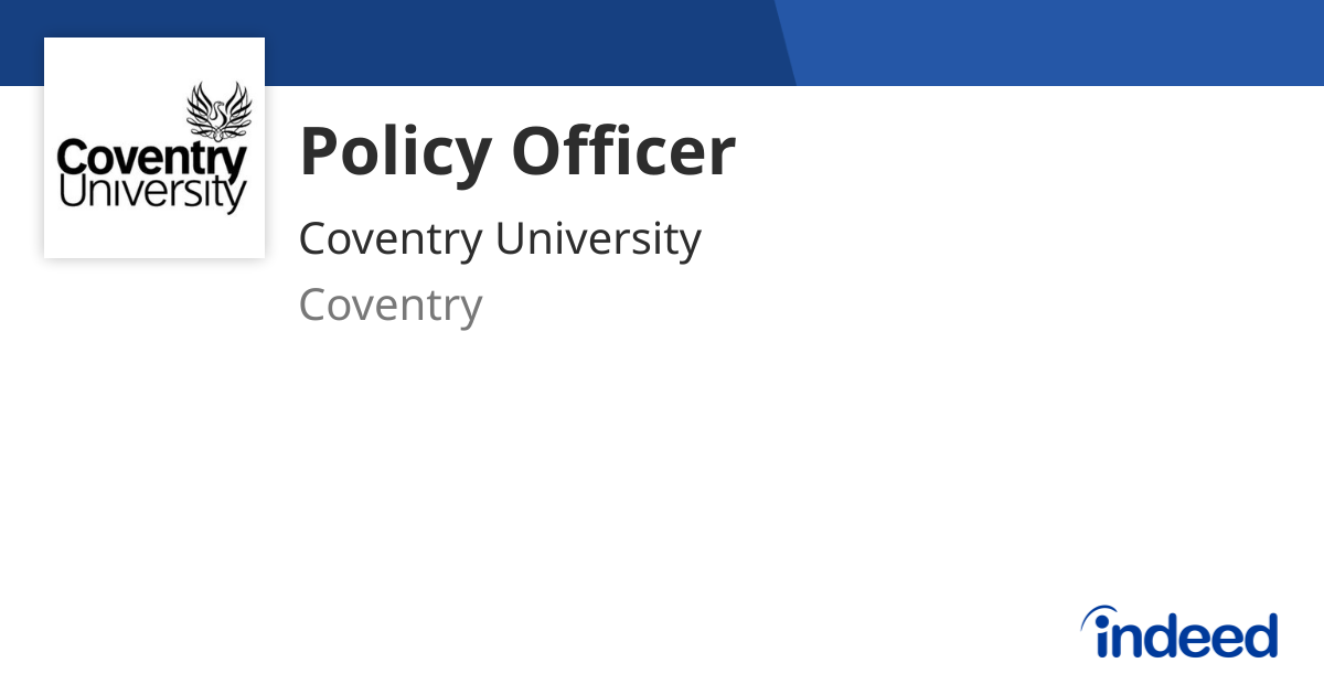 Policy Officer - Coventry - Indeed.com