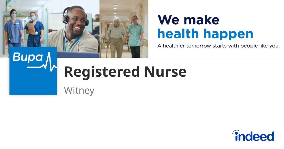Registered Nurse - Witney OX28 6EU - Indeed.com