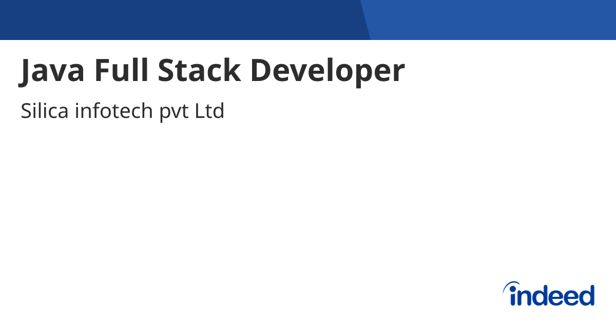 Java Full Stack Developer - Hyderabad, Telangana - Indeed.com