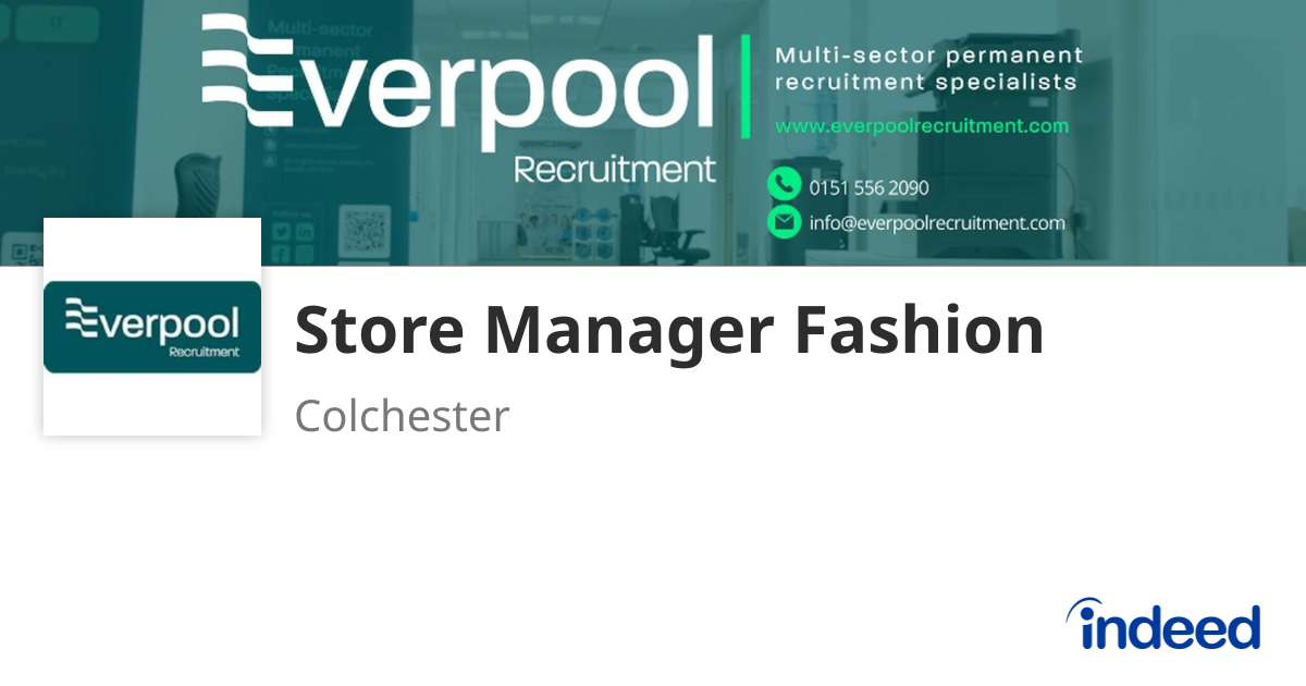 Store Manager Fashion - Colchester CO1 - Indeed.com