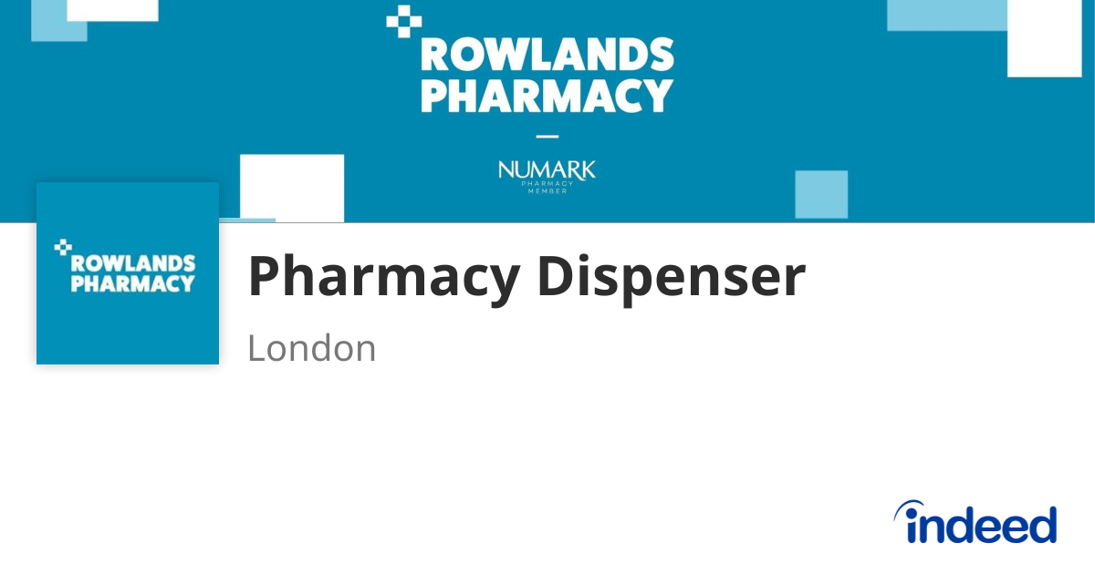 Pharmacy Dispenser - London W6 8RF - Indeed.com