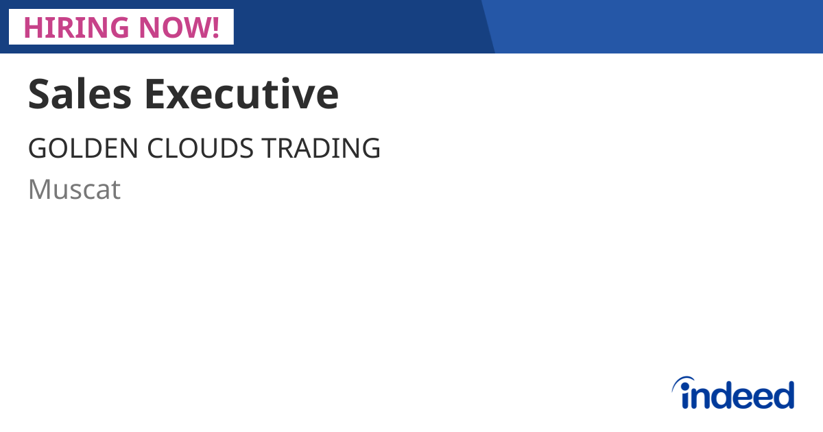 Sales Executive - Muscat - Indeed.com