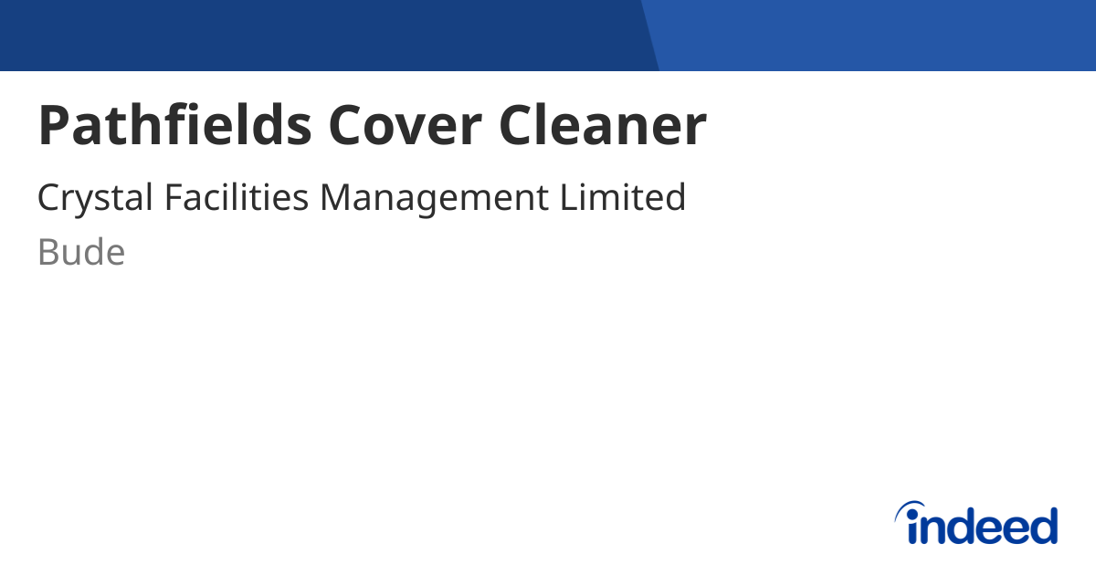 Pathfields Cover Cleaner - Bude EX23 8DW - Indeed.com