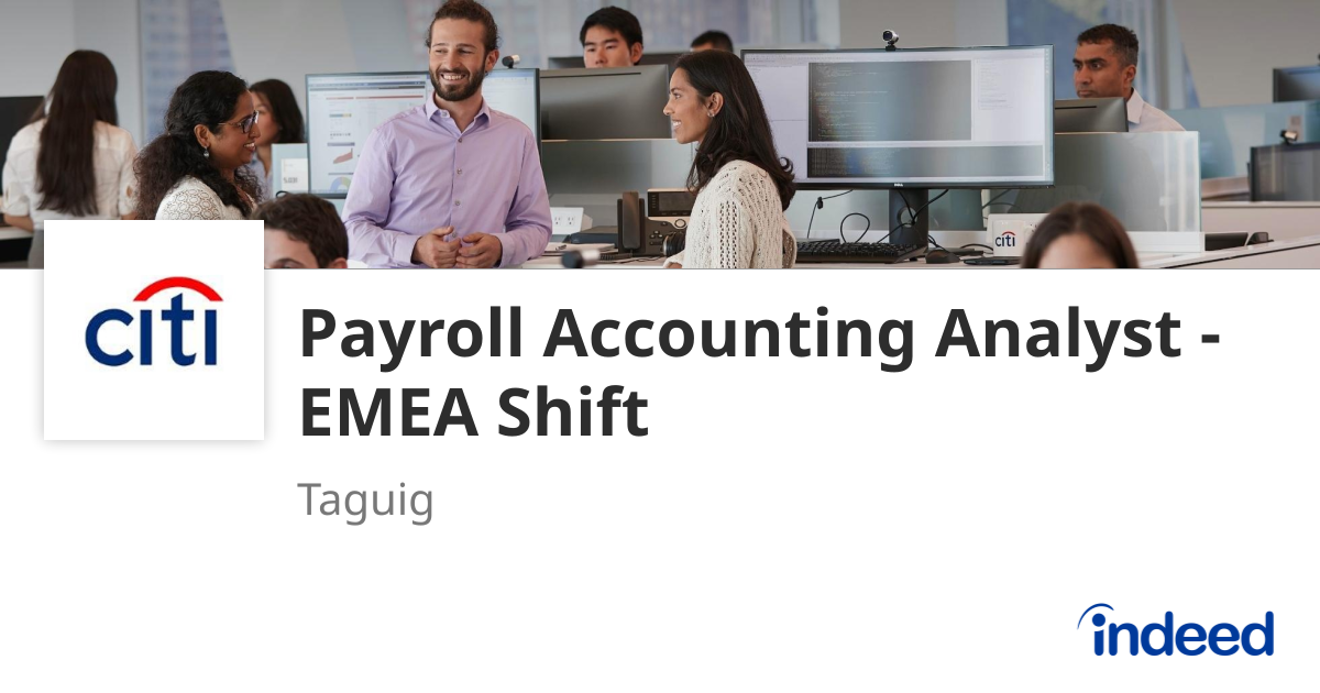 Payroll Accounting Analyst - EMEA Shift - Taguig - Indeed.com