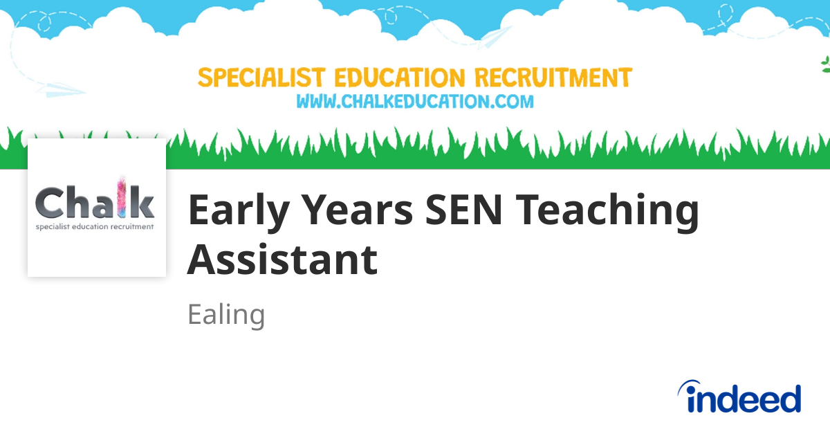 Early Years SEN Teaching Assistant - Ealing W5 - Indeed.com