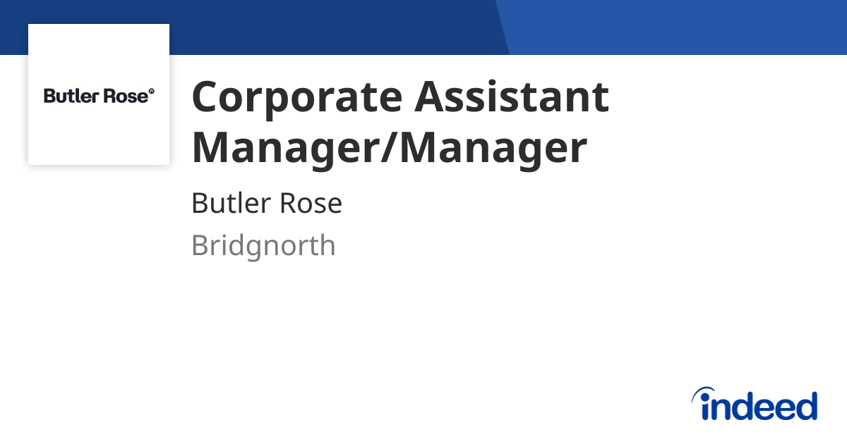 Audit / Corporate Assistant Manager - Bridgnorth - Indeed.com