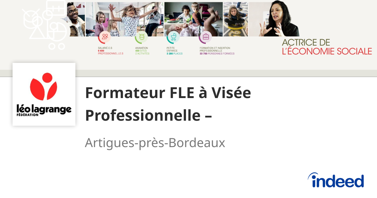Formateur FLE à Visée Professionnelle – Artigues-près-Bordeaux - 33370 ...