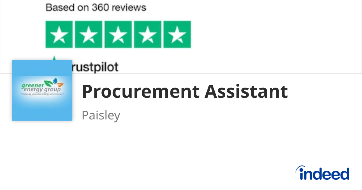 Procurement Assistant - Paisley - Indeed.com