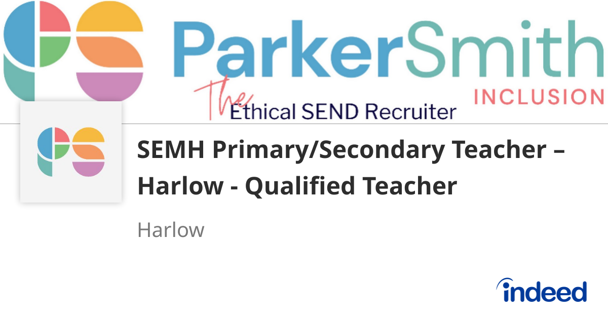 SEMH Primary/Secondary Teacher – Harlow Position: Qualified Teache ...
