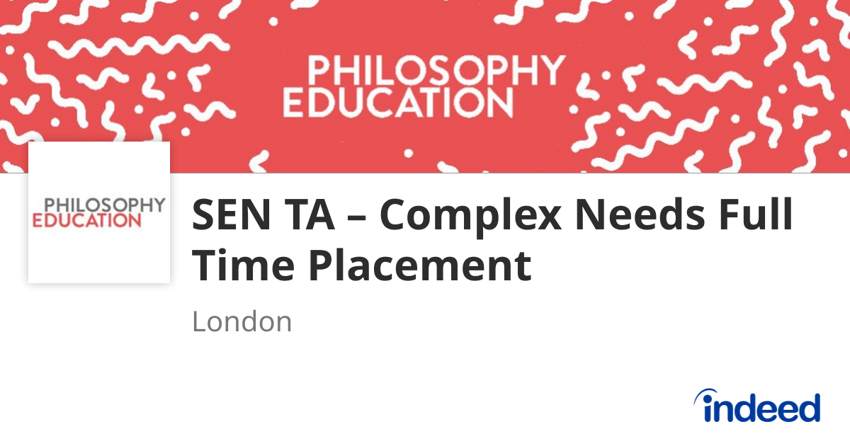 SEN TA – Complex Needs Full Time Placement - London - Indeed.com