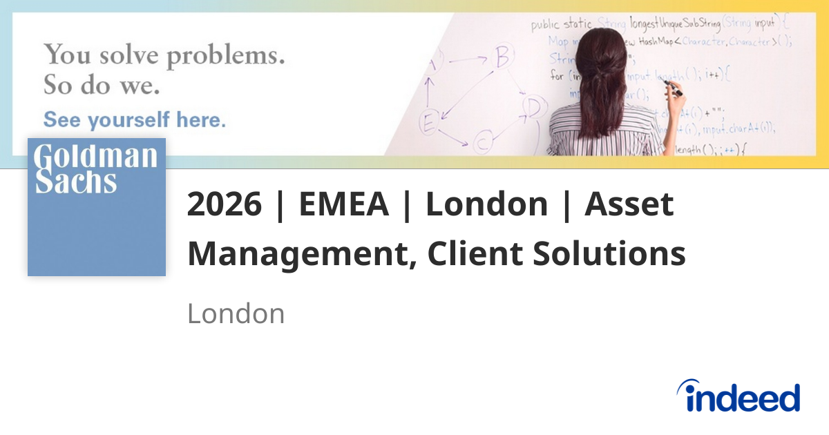 2026 | EMEA | London | Asset Management, Client Solutions Group / Sales ...