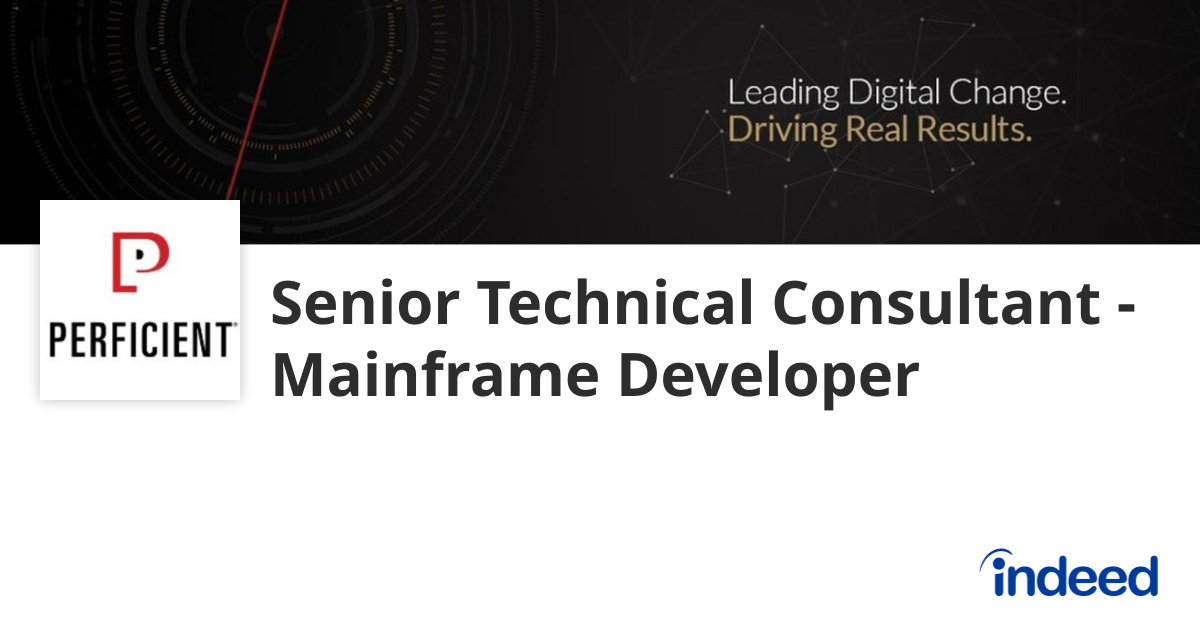 Senior Technical Consultant - Mainframe Developer - Hyderabad, Telangana - Indeed.com