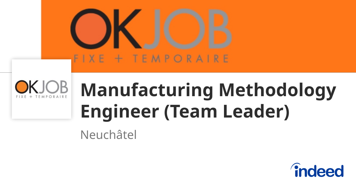 Manufacturing Methodology Engineer (Team Leader) - Neuenburg, NE ...