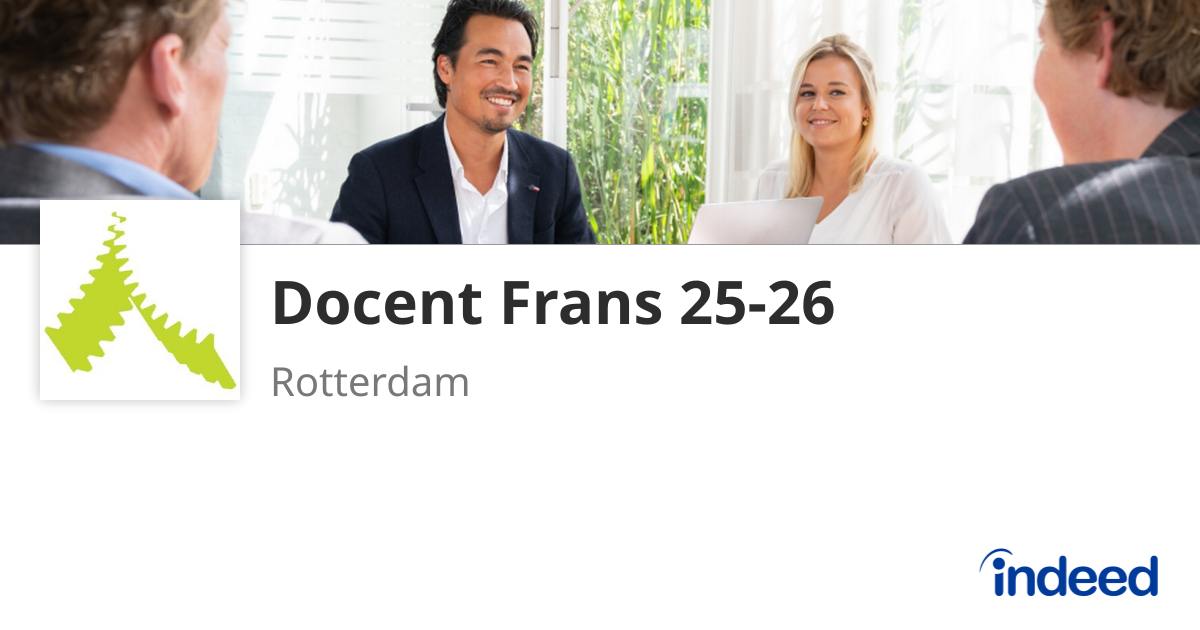 Docent Frans 25-26 - 3045 Rotterdam - Indeed.com
