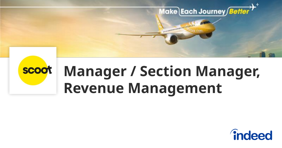 Manager / Section Manager, Revenue Management - Singapore - Indeed.com