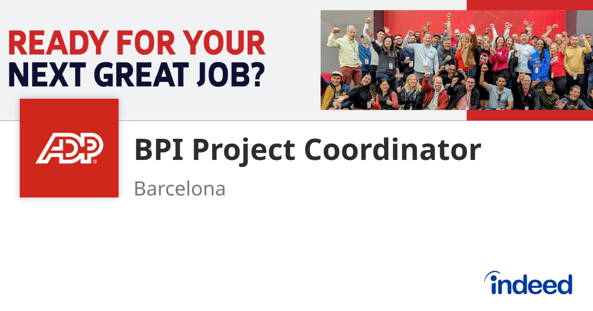 BPI Project Coordinator - 08005 Barcelona, Barcelona provincia - Indeed.com