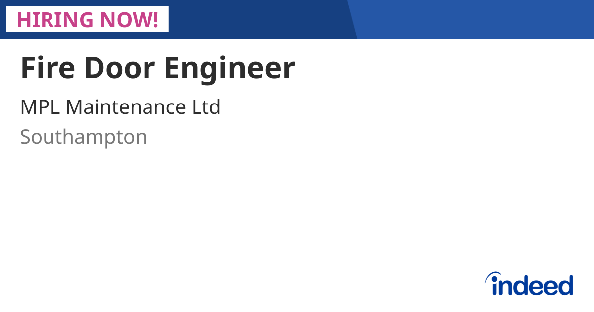 Fire Door Engineer - Southampton - Indeed.com