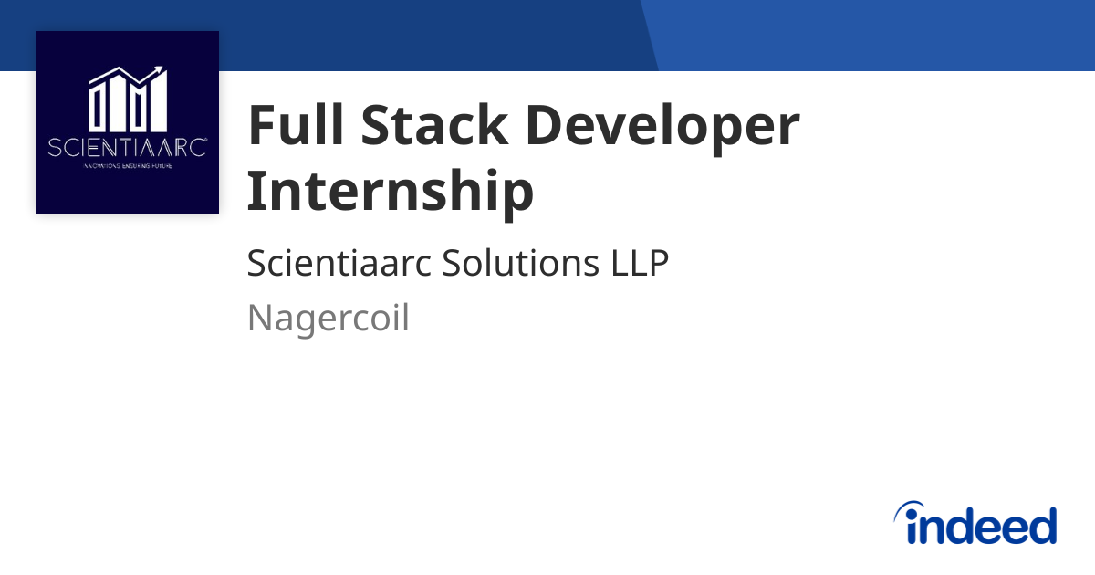 Full Stack Developer Internship - Nagercoil, Tamil Nadu - Indeed.com