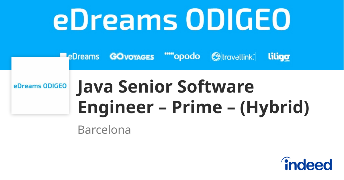Java Senior Software Engineer – Prime – (Hybrid) - Barcelona, Barcelona provincia - Indeed.com