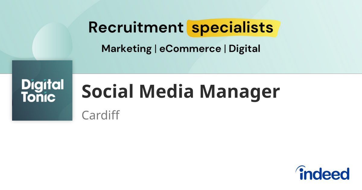Social Media Manager - Cardiff - Indeed.com