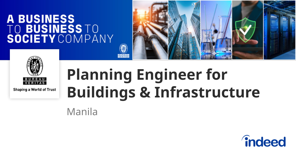 Planning Engineer for Buildings & Infrastructure - Manila - Indeed.com