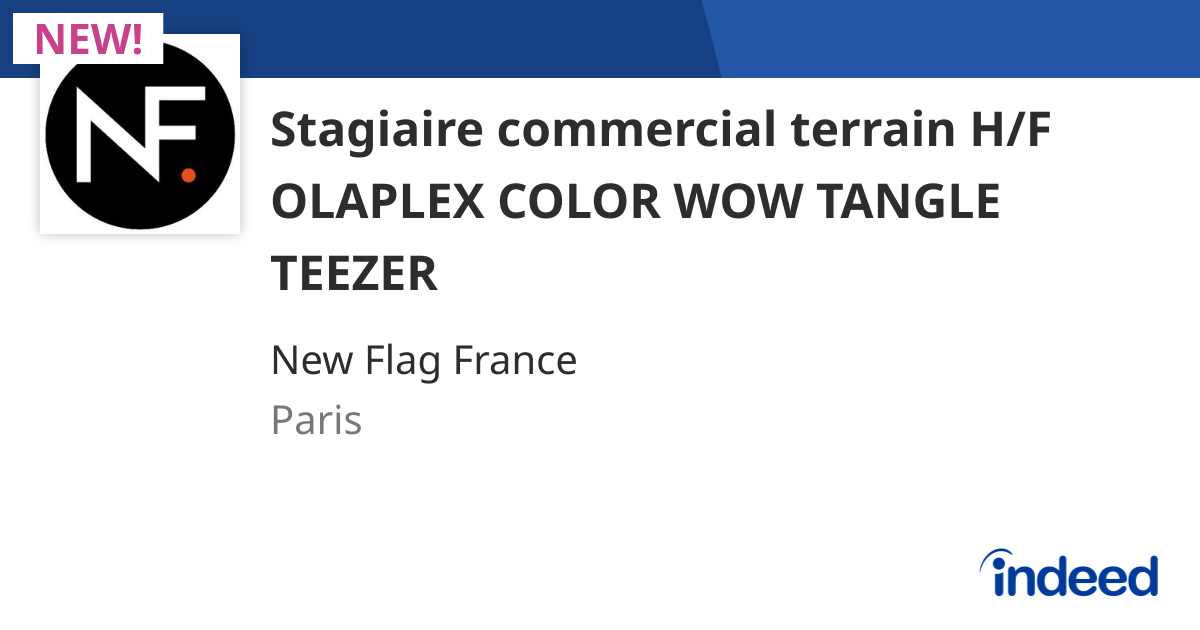 Stagiaire commercial terrain H/F OLAPLEX COLOR WOW TANGLE TEEZER ...