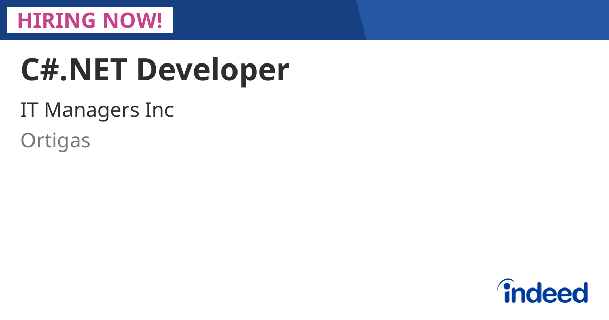 C#.NET Developer - Ortigas - Indeed.com
