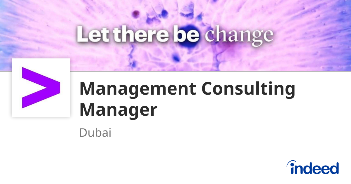 Management Consulting Manager - Dubai - Indeed.com
