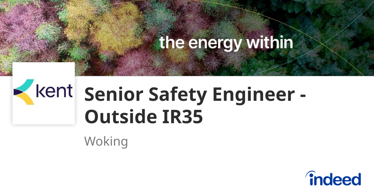 Senior Safety Engineer - Outside IR35 - Woking - Indeed.com