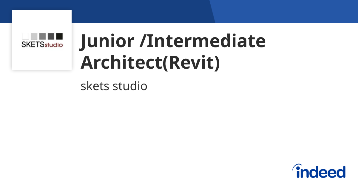 Junior /Intermediate Architect(Revit) - Patparganj, Delhi, Delhi - Indeed.com