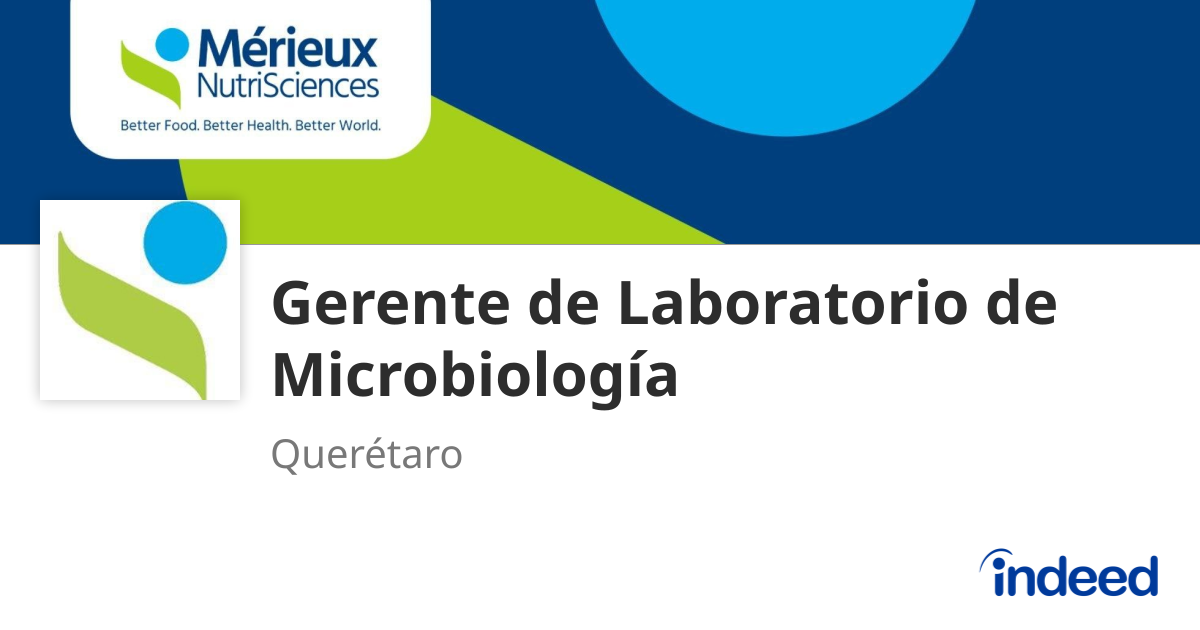 Gerente de Laboratorio de Microbiología - Querétaro, Qro. - Indeed.com