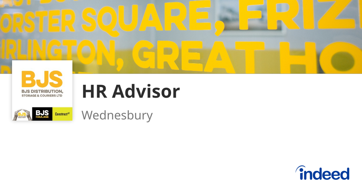 HR Advisor - Wednesbury WS10 8RR - Indeed.com