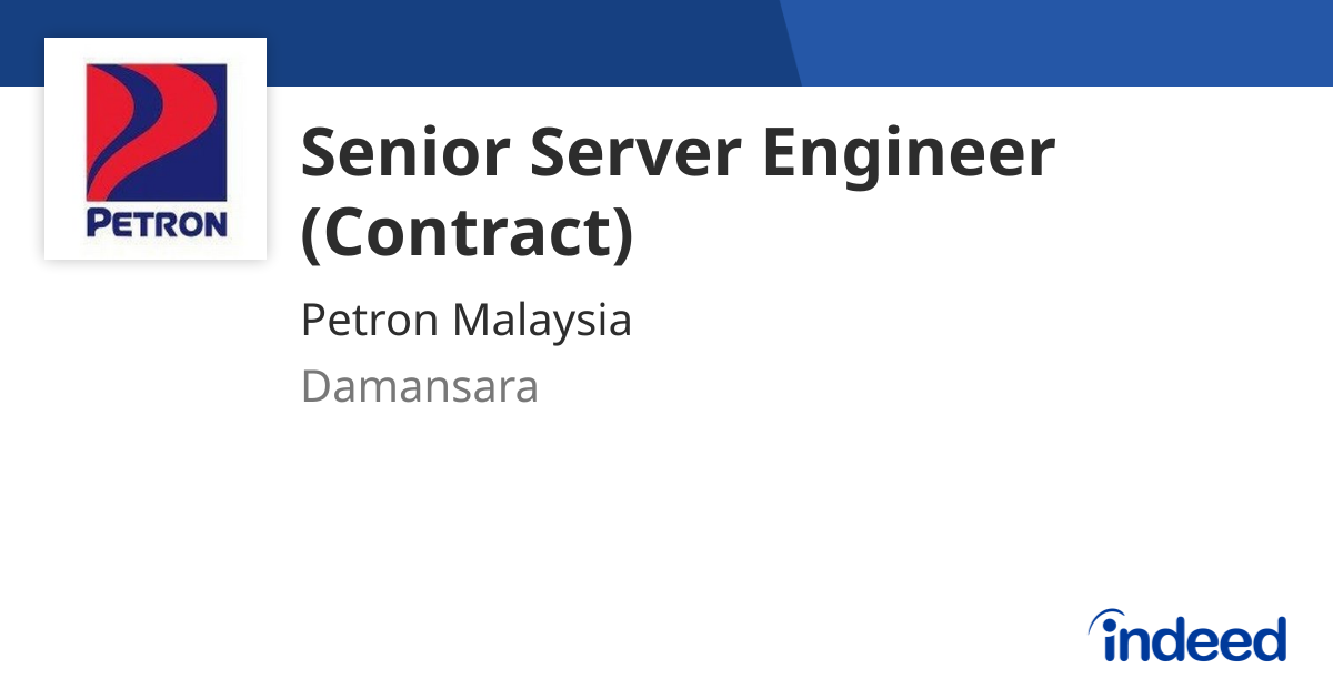 Senior Server Engineer (Contract) - Damansara - Indeed.com
