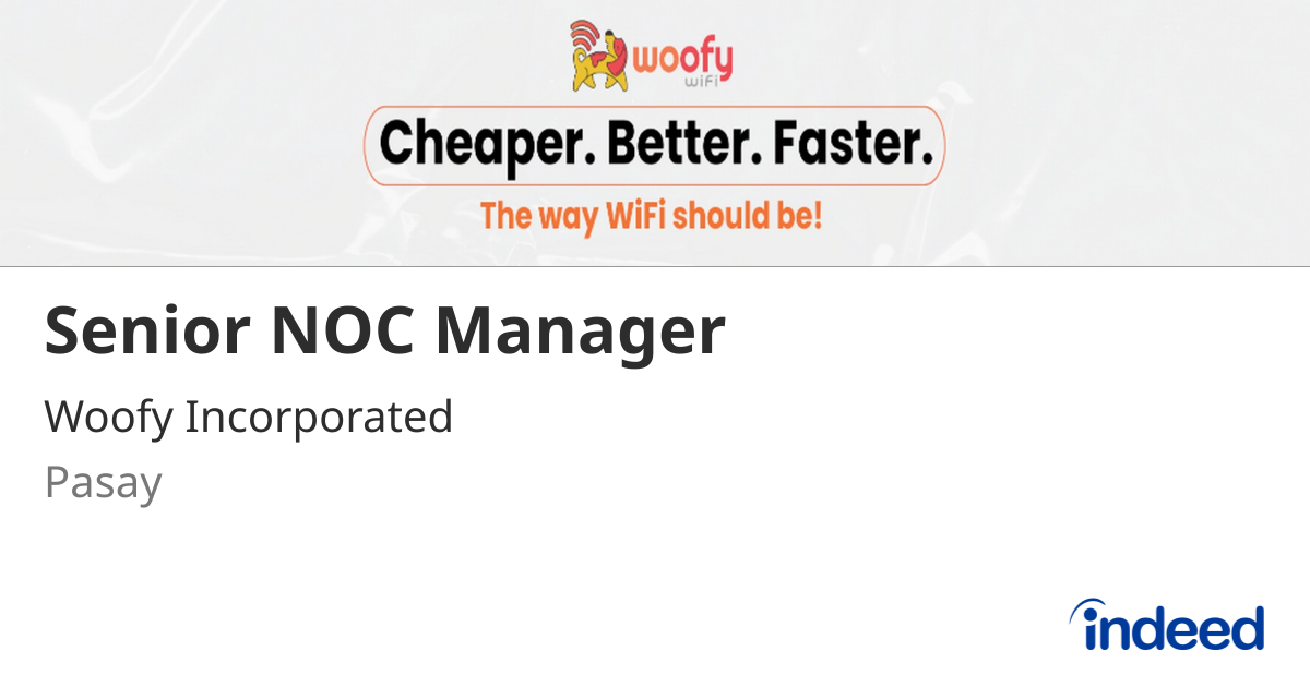 Senior NOC Manager - Pasay - Indeed.com