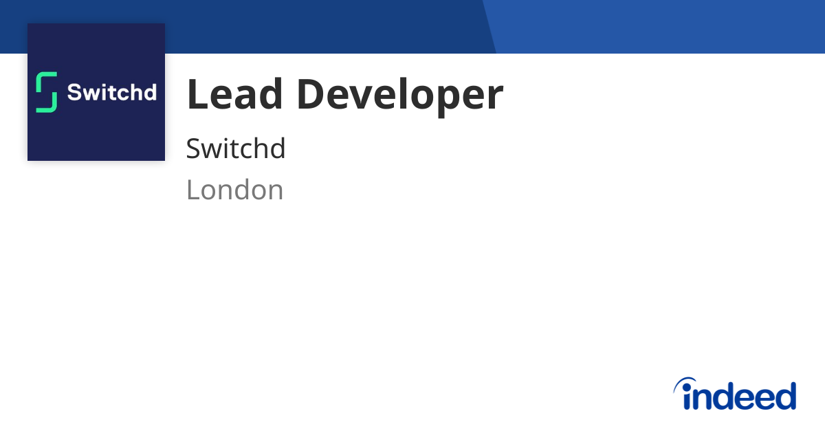 Lead Developer - London - Indeed.com