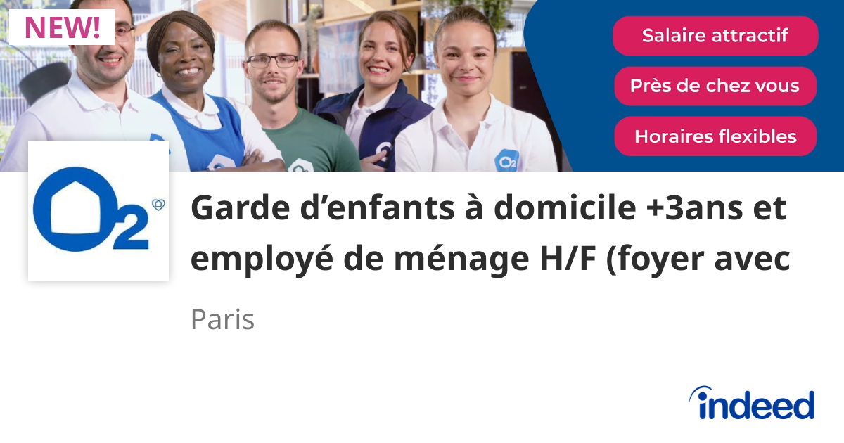 Garde d’enfants à domicile +3ans et employé de ménage H/F (foyer avec ...