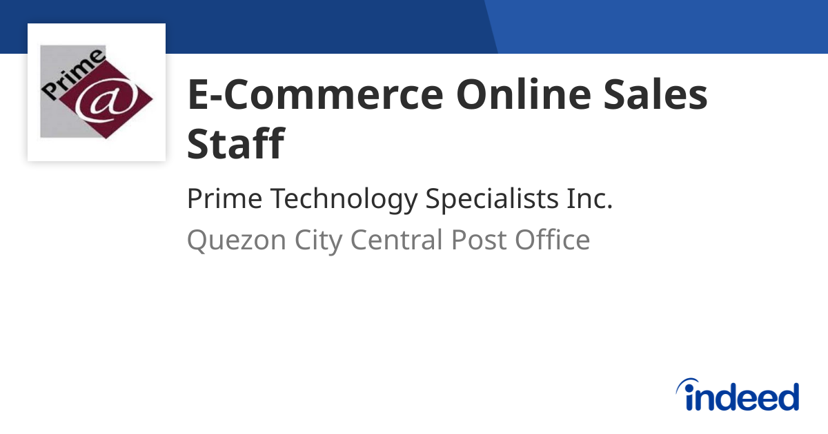 E-Commerce Online Sales Staff - Quezon City Central Post Office ...