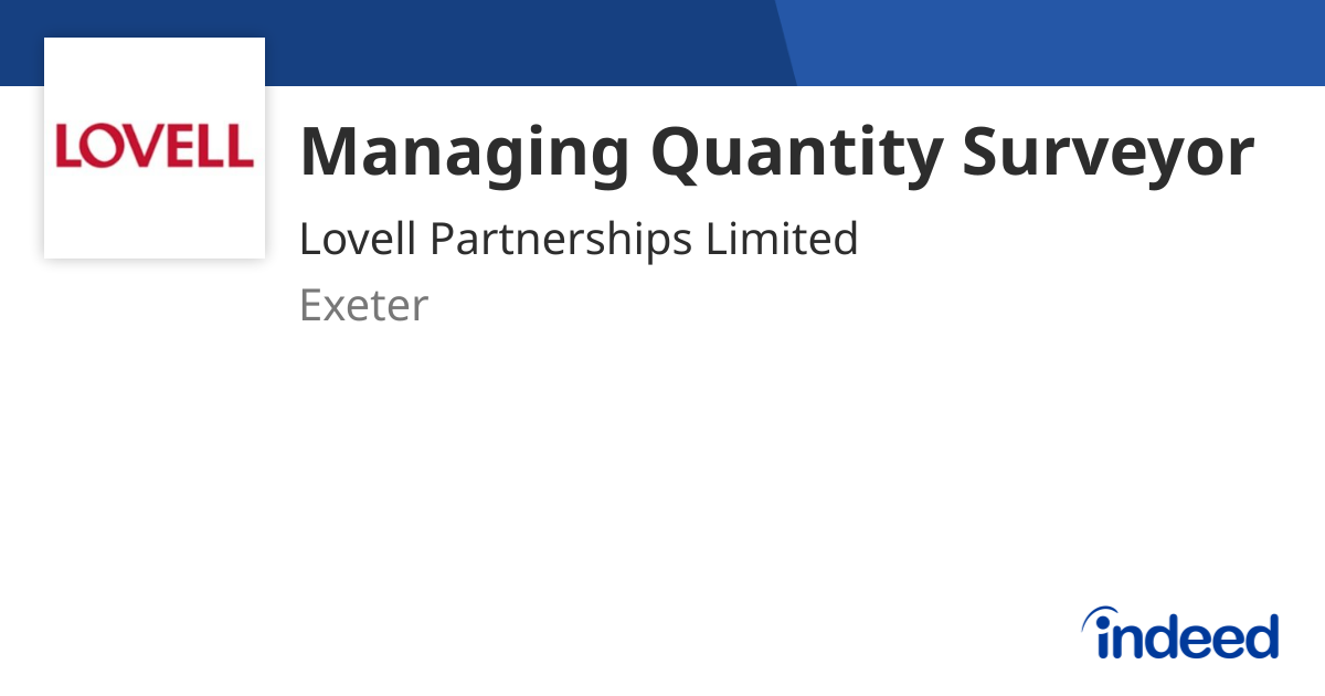 Managing Quantity Surveyor - Exeter EX5 - Indeed.com