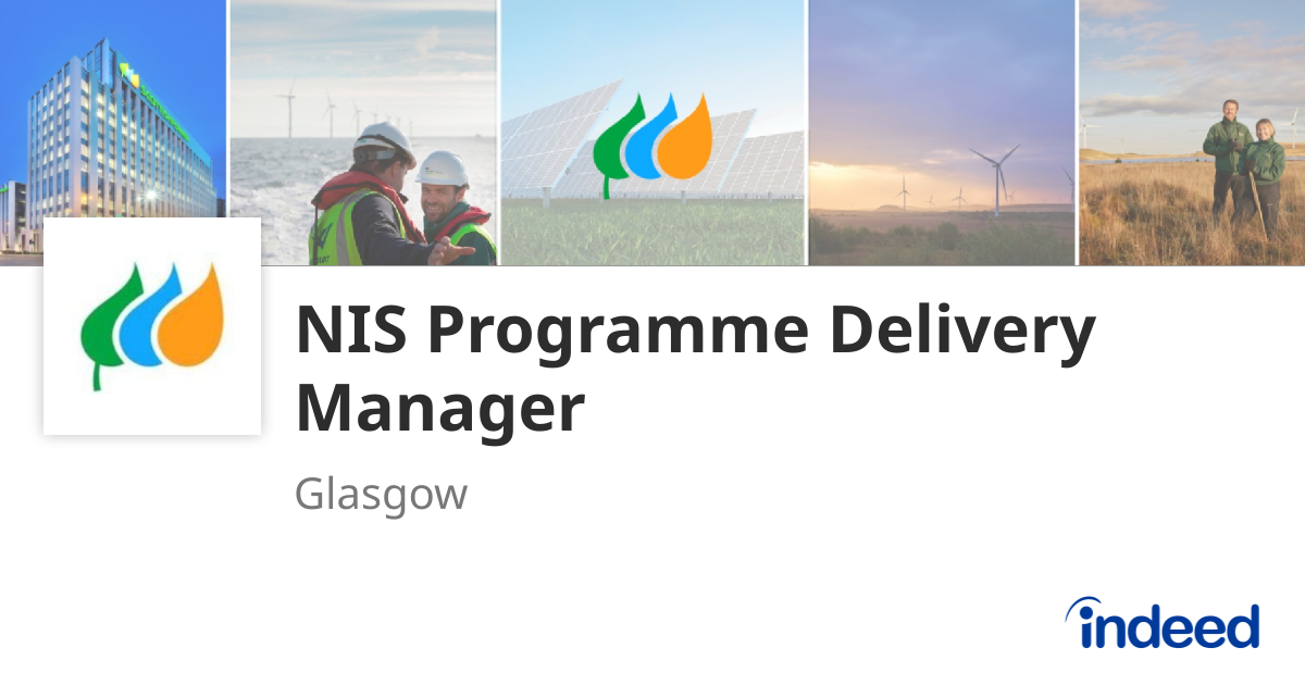NIS Programme Delivery Manager - Glasgow - Indeed.com