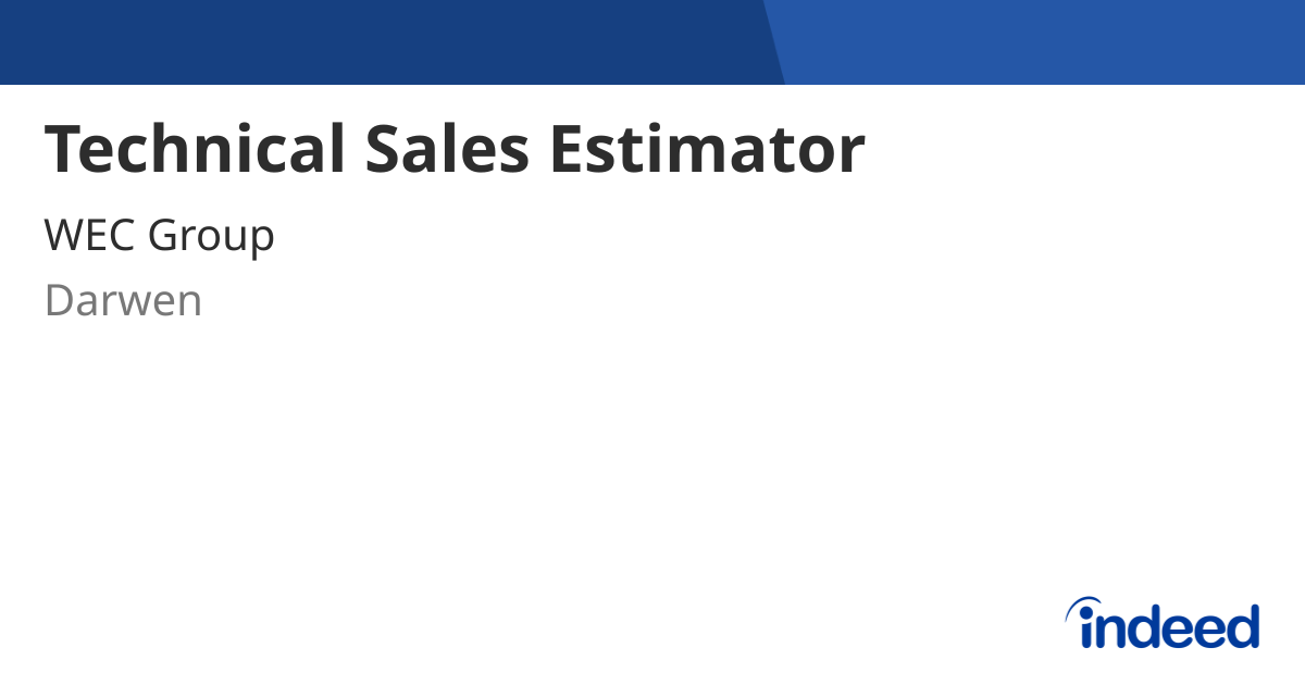 Technical Sales Engineer - Darwen BB3 - Indeed.com