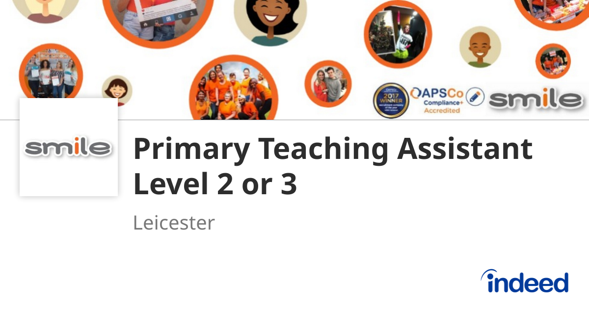 Primary Teaching Assistant Level 2 or 3 - Leicester LE18 - Indeed.com