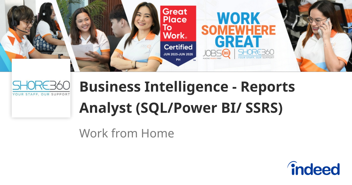 Business Intelligence - Reports Analyst (SQL/Power BI/ SSRS) - Work from Home - Indeed.com