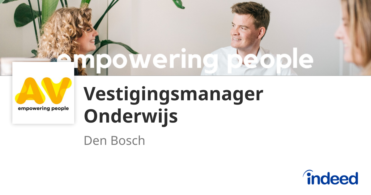 Vestigingsmanager Onderwijs - 5211 Den Bosch - Indeed.com