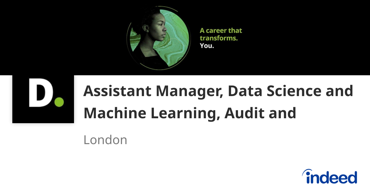 Assistant Manager, Data Science and Machine Learning, Audit and ...