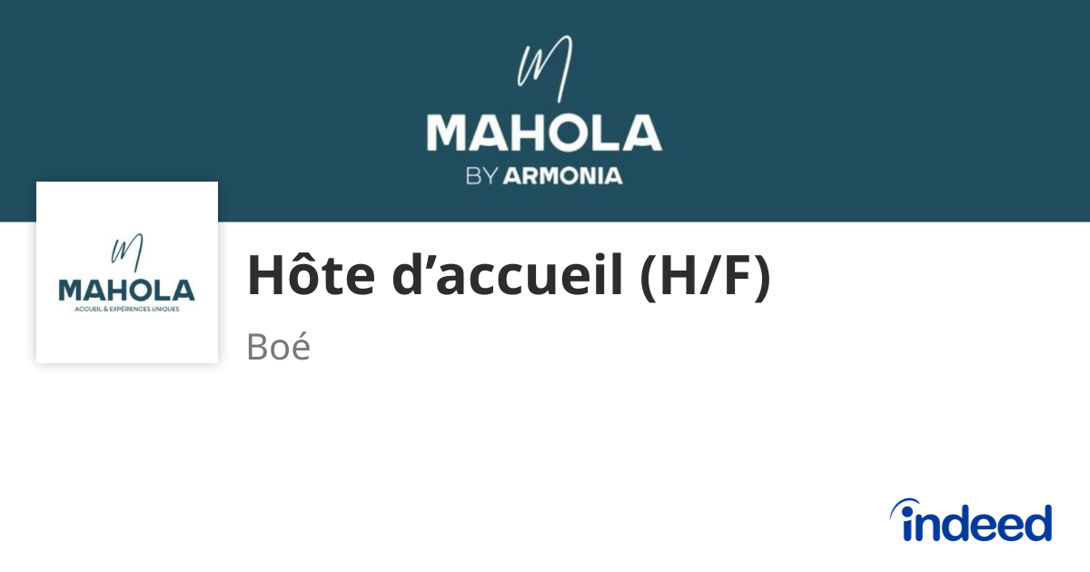 Hôte d’accueil (H/F) - 47550 Boé - Indeed.com