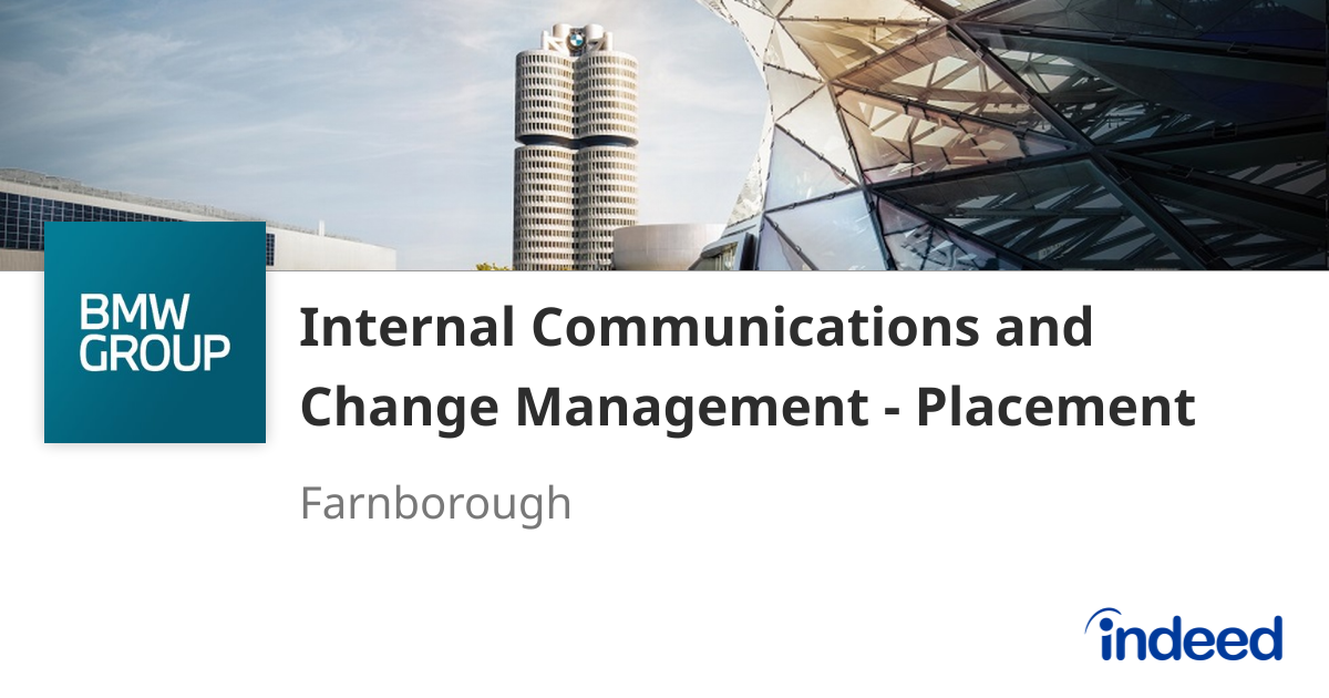 Internal Communications and Change Management - Placement Year ...