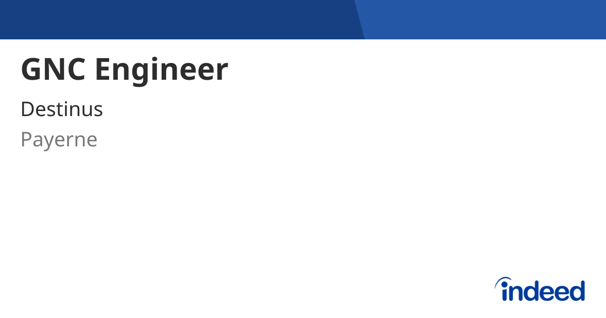 GNC Engineer - Payerne, VD - Indeed.com