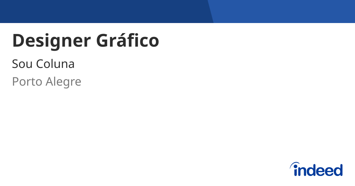Designer Gráfico - Porto Alegre, RS - Indeed.com