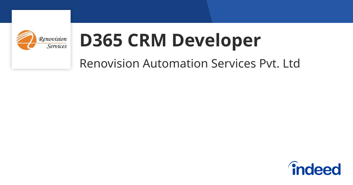 D365 CRM Developer - Bangalore City, Bengaluru, Karnataka - Indeed.com