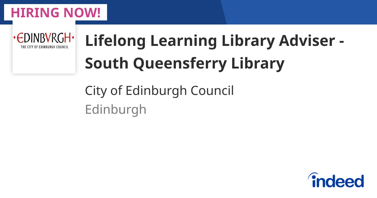 Lifelong Learning Library Adviser - South Queensferry Library ...